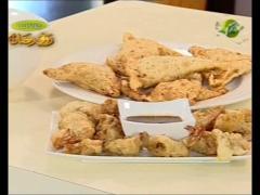 Prawn Pakora, Khubani Ka Meetha And Aloo Ky Samosay by Farah Jahanzeb ...