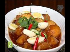 Khajoor aur Darchini Cake,Akhrot Murgh and Anday aur Aloo ki Curry by ...